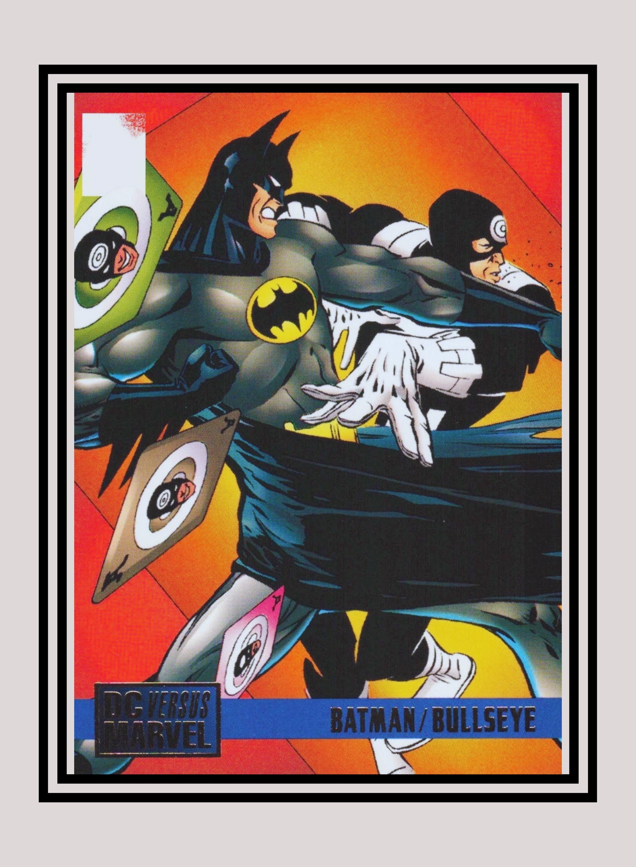 Marvel! 1x Batman vs. Bullseye - Base (#070 - 1995 Fleer DC vs. Marvel ...