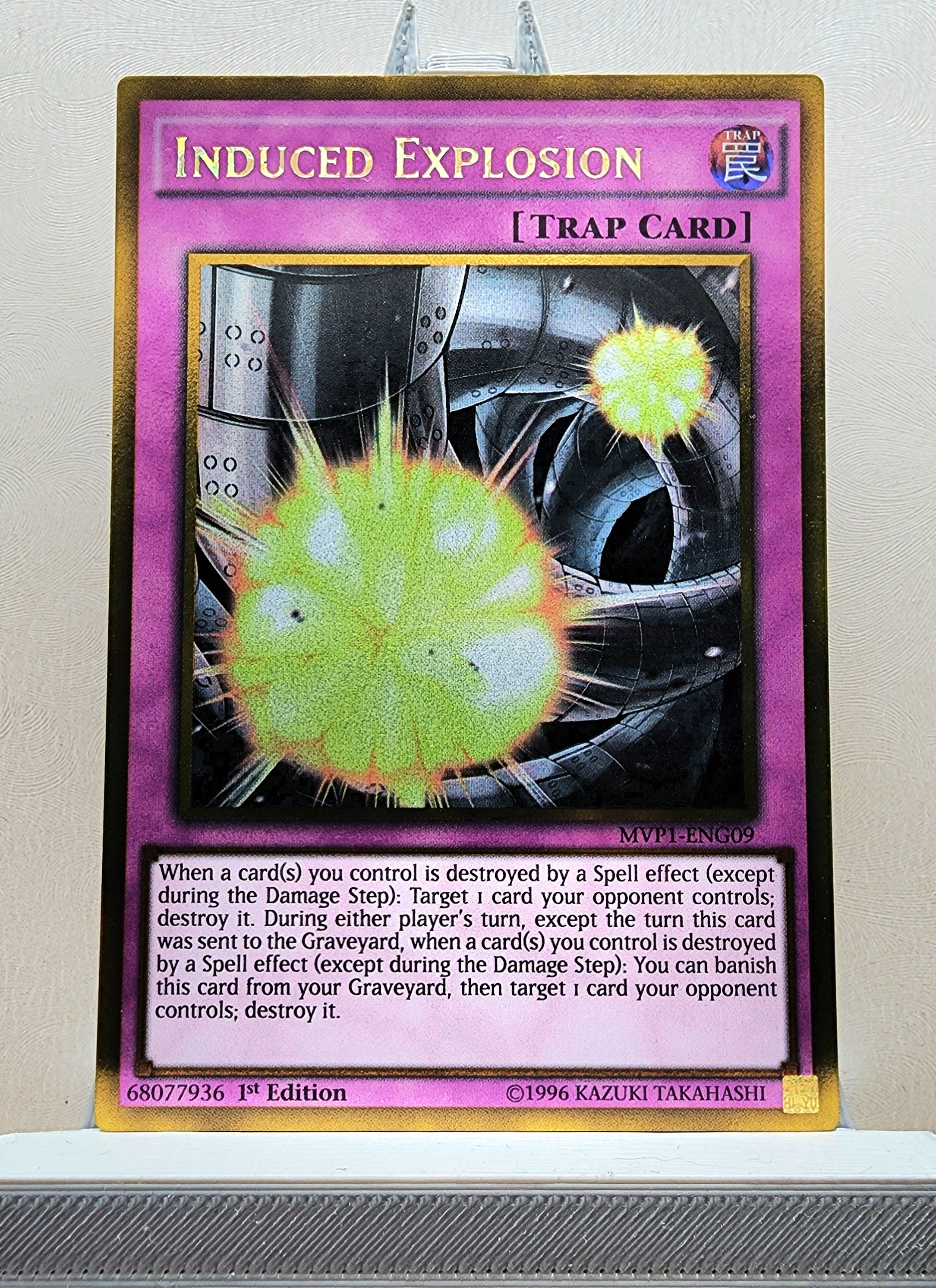 Yugioh! 1x Induced Explosion (MVP1 - Gold Rare) 1st/Unli Edition ...