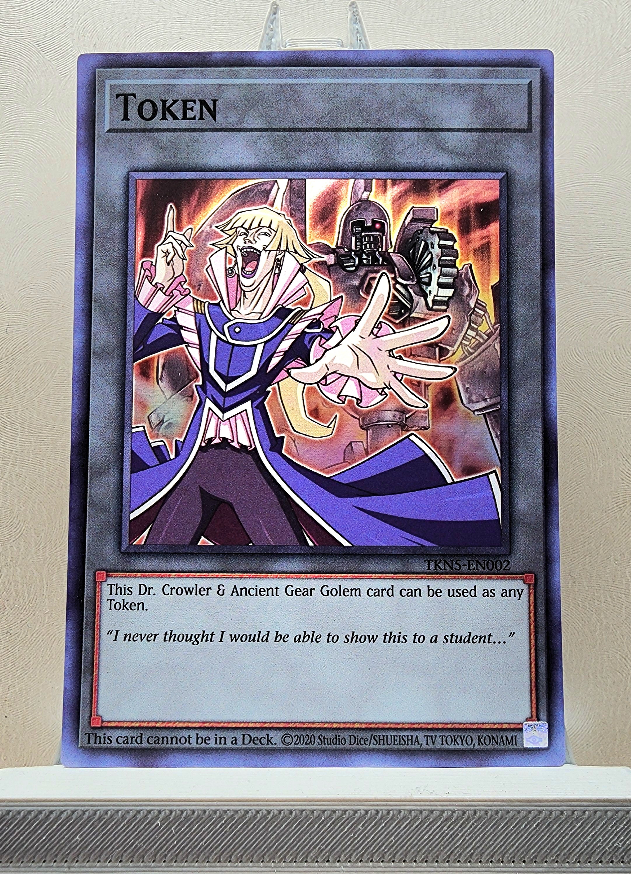 Yugioh! 1x Dr. Crowler & Ancient Gear Golem Token (TKN5 - Super Rare ...
